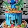 Personalised Stitch Cake Topper With Leafs and Surfboard - Etsy UK