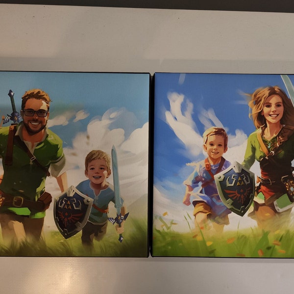 Legend of Zelda Custom Digital Portrait: Personalized Gift | Fathers ...