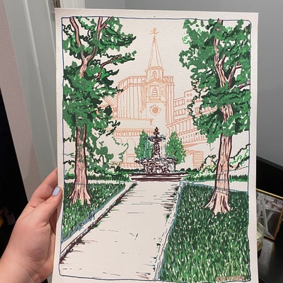 NYC Union Square and Broadway Art Print 11 X 14 Risograph Art Print by ...