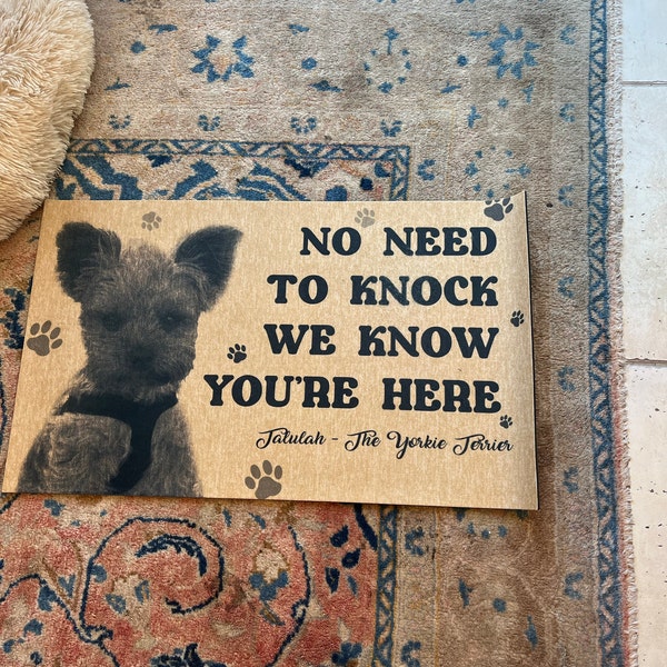 Yorkshire Terrier Doormat, Yorkie Rug, Personalized Dog Doormat, Dog ...