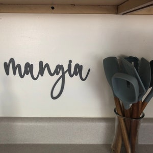 Mangia Sign Mangia Metal Sign Eat Sign Mangia Tutti Kitchen Sign Dining ...