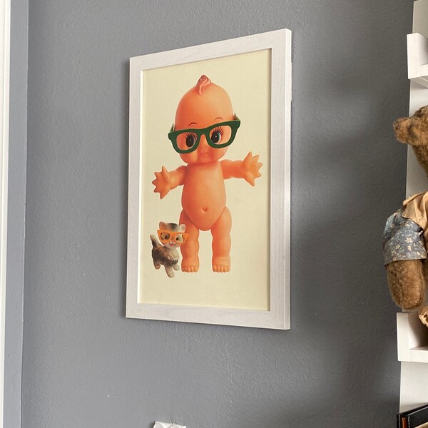 Kewpie Doll Art Poster - Pop Art Print - Pink Rubber Doll - Eclectic ...