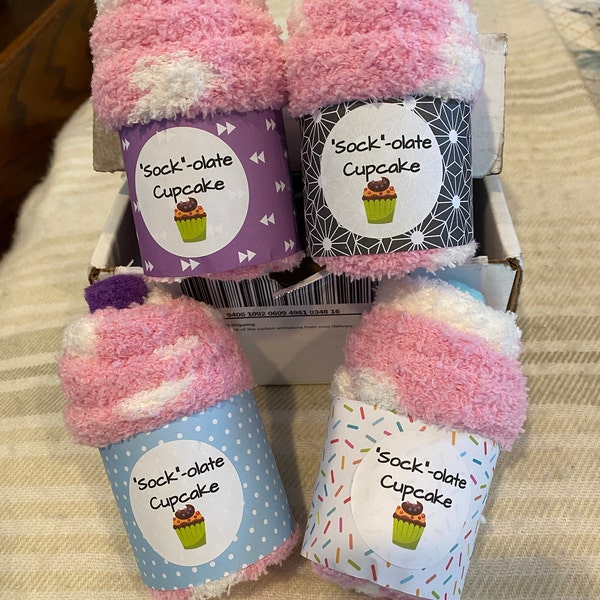 Cozy Fuzzy Cupcake Socks With Hearts Womens - Etsy