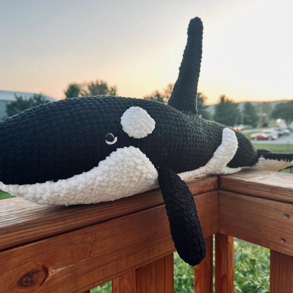 CROCHET PATTERN Orca | Kalla the Orca Whale + Video Tutorial | Eco ...