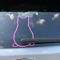 Kitty Cat Windshield Wiper Di Cut Decal Home/laptop/computer/truck/car ...