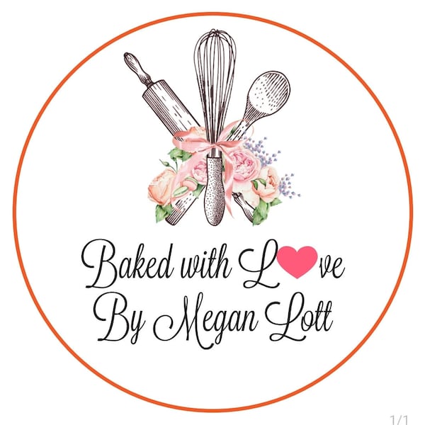 Custom Logo Stickers – Round Bakery Labels – Personalized Cake Stickers ...