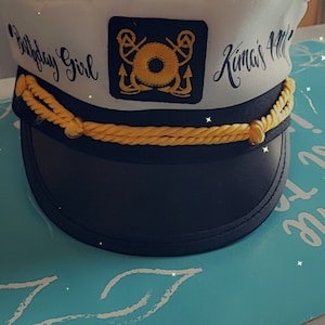 Veil Nautical Captains Hat Birthday Girl Captain Hat - Etsy