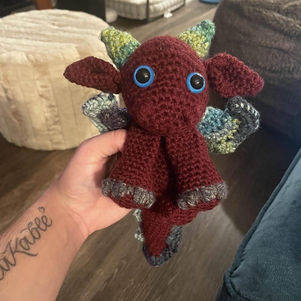 Cato the Dragon Snuggler/lovey Amigurumi Crochet Pattern - Etsy