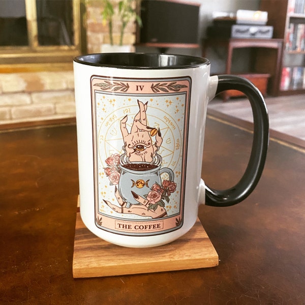 Tarot Card Mug, Occult Tarot Card Coffee Mug, the Coffee Tarot Mug ...