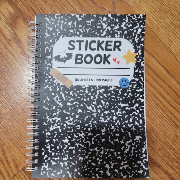 Reusable Sticker Book - 8x6" - 100 Pages - 50 Sheets - Etsy