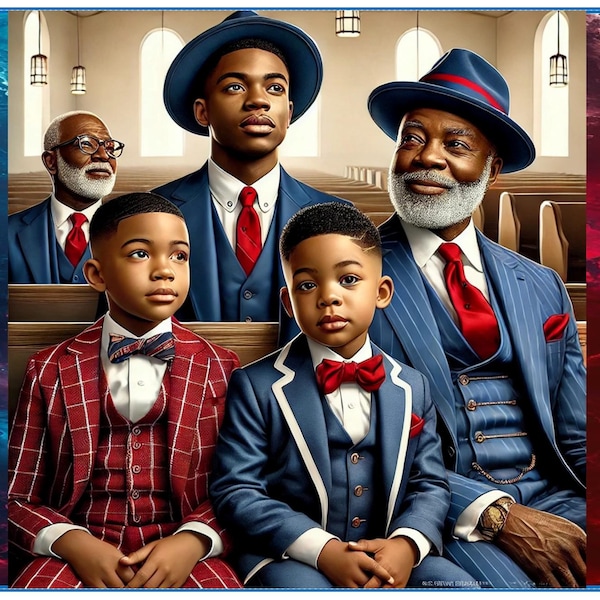 Elegant African American First Lady Church Portraits – Digital Art ...