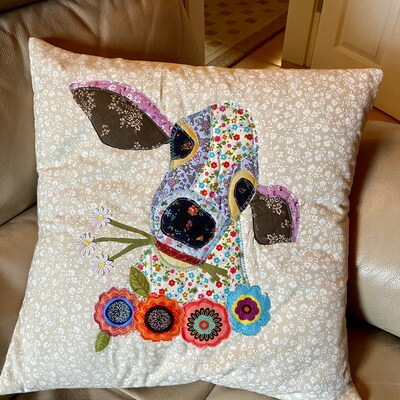 Cow Applique Pattern Daisy a Adorable Scrappy Dairy Farm Animal Scrap ...