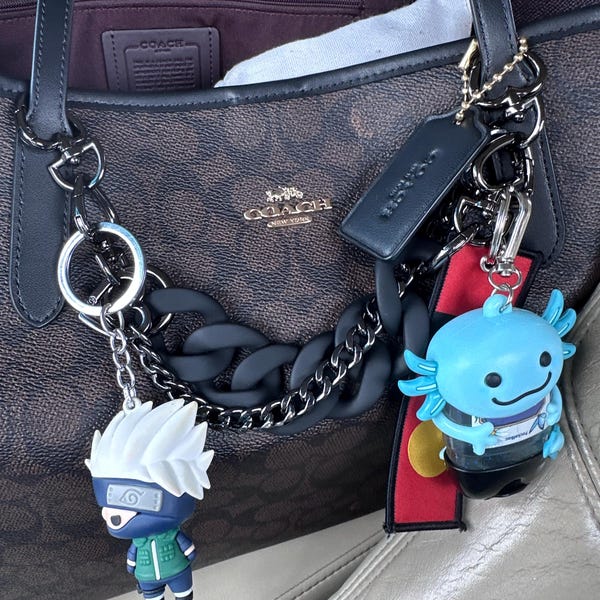 Chunky Purse Strap - Novelty Bag Chain - Gray & Gunmetal Handbag Chain ...