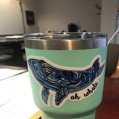 Oh Whale, Whale Sticker, Laptop Sticker, Vinyl Sticker, Baby Gift ...