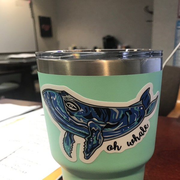 Oh Whale, Whale Sticker, Laptop Sticker, Vinyl Sticker, Baby Gift ...