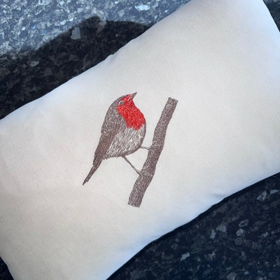Robin Red Breast Machine Embroidery File, Sketched Style. Two Colour, 5 ...