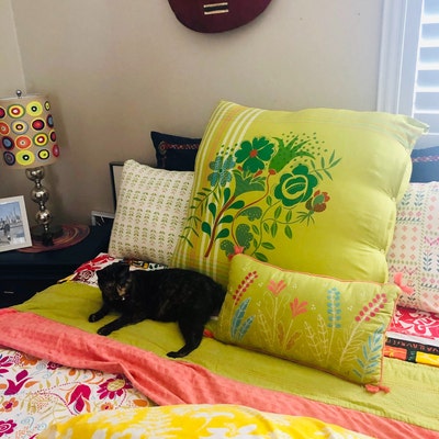 Vallila Finland Jaffa Cushion Cover 80x60 Cm, Black, Colorful, Cotton ...