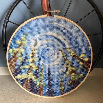 Forest Cross Stitch Pattern Trees Cross Stitch Pattern - Etsy