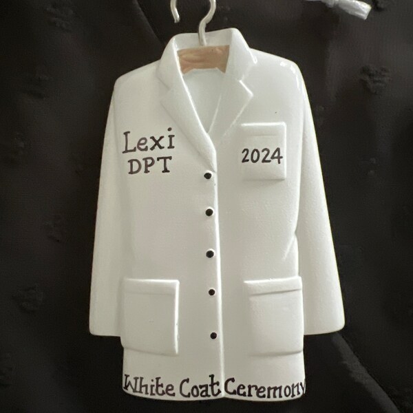 White Lab Coat Personalized Christmas Ornament- Nurse, RN, Lab ...