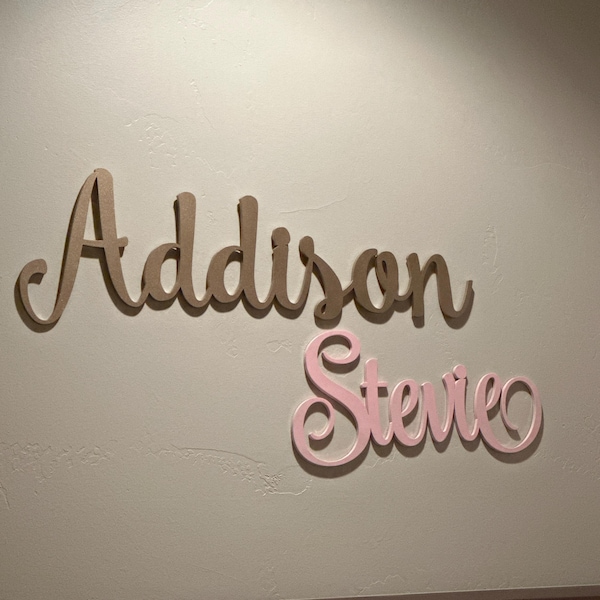 Custom Nursery Name Sign Custom Wood Cutouts Placard Wood Name Cutout ...
