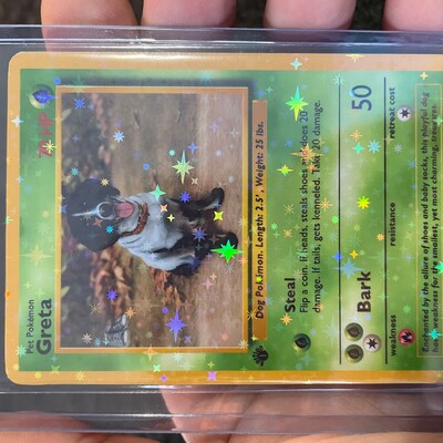 Custom Pokemon Card Holographic, Custom Pokemon Card Pet Gift, Pet ...