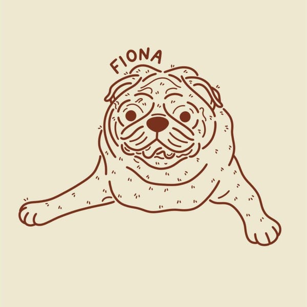 Custom Dog Portrait, Badly Drawn Dog, Pet Portrait, Pet Commission ...