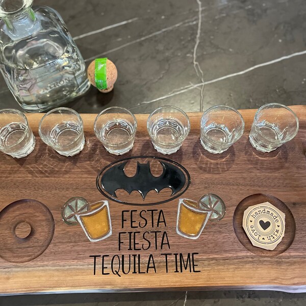 Personalized Tequila Flight Board, Tequila Gift Set, Personalized Live ...