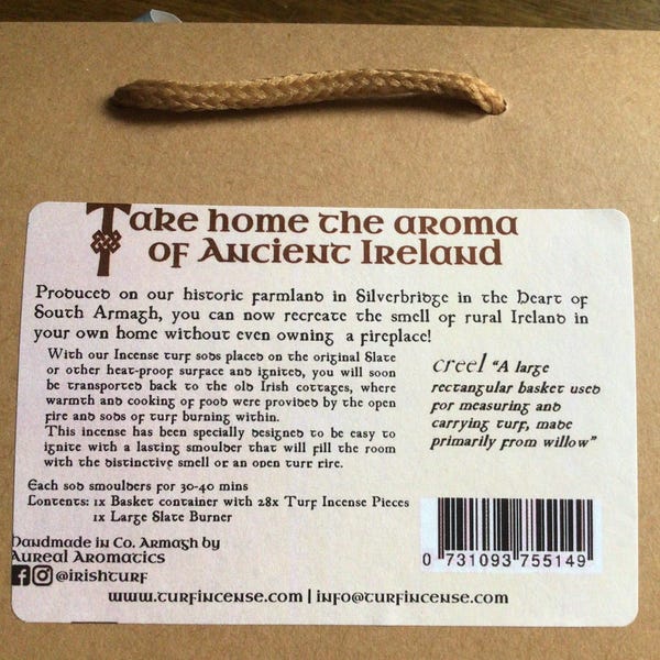 Irish Turf / Peat Incense 'creel' Basket Set (x24 Piece) - the Smell of ...