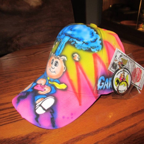 Incredible Hand Painted Comic Skull Hat in Neon Colors - Etsy