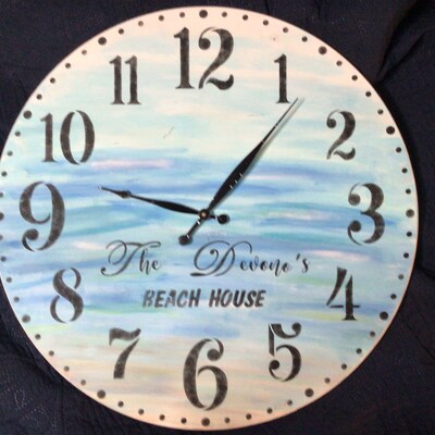 Provincial Round Clock Stencil Enjoy Life One Moment at a Time Letters ...