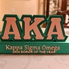 Alpha Kappa Alpha Inspired AKA Pink and Green Customizable Desk Name ...