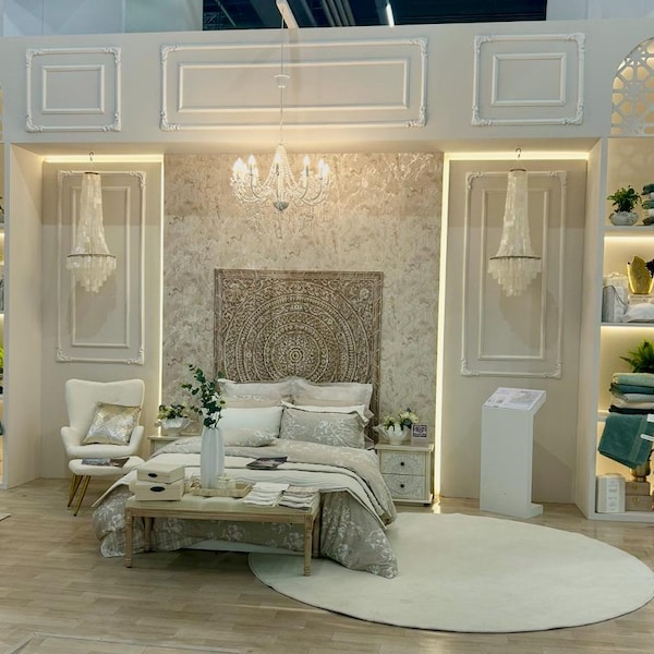 Queen Headboard 60” Carved Teak Panel, Whitewashed/beige Moroccan ...