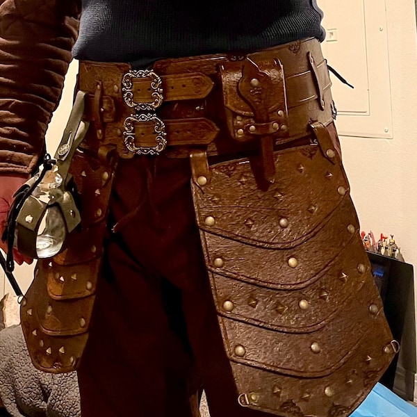 Tasset Belt - Larp Leather Armor - Hero Belt - Etsy