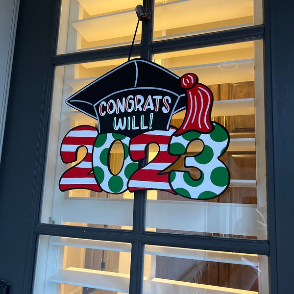 CUSTOM Class of 2025 Door Hanger, Class of 2026, Graduation Door Hanger ...