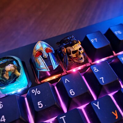 Greenman Premium Solid Sterling SILVER 925 Keycap for Cherry MX/ Mechanical Keyboard / Artisan ...