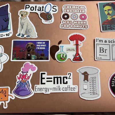 Science Biology Physics Chemistry Stickers Pack of Either 10, 25, 50 or ...