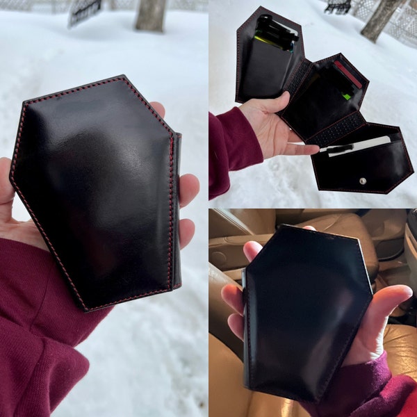 Coffin Pencil Case,vampire Pencil Case,coffin Leather Pencil Holder ...
