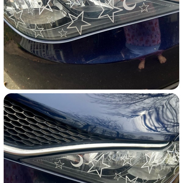 Stars and Moon Tail Light Car Decal, Head Light Decal, Vinyl Decal ...