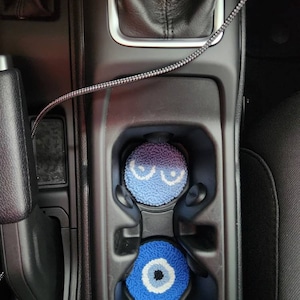 Set of 2 Blue Car Coasters,cute Car Accessories,customisable Car Decor ...