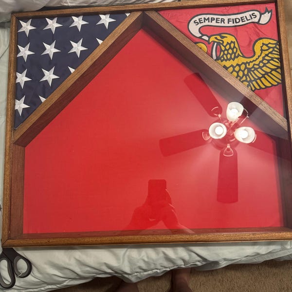 Shadowbox (one Flag), Flag Display, Military Shadow Box, Air Force, Army, Coast Guard, Navy ...