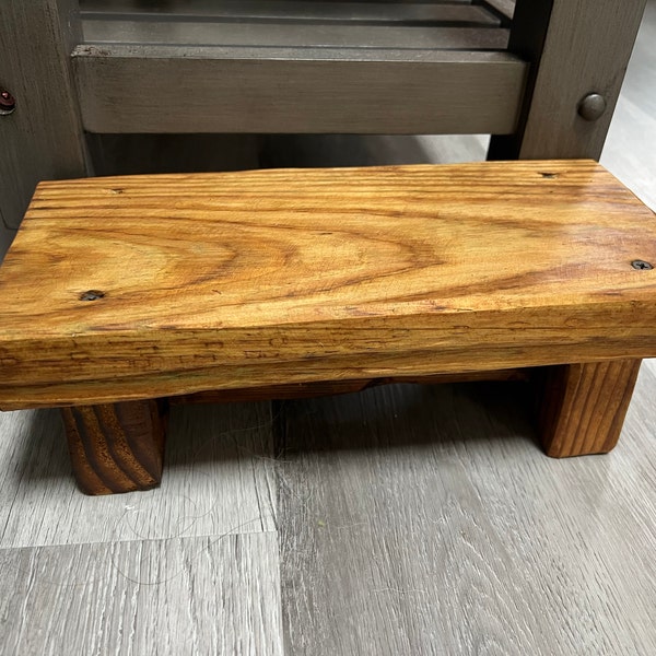 Rustic Wooden Step Stool - Etsy