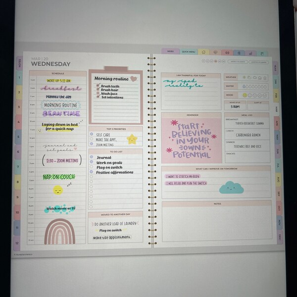 Goodnotes Template, Monthly Habit Tracker, Daily Habit Planner, iPad ...