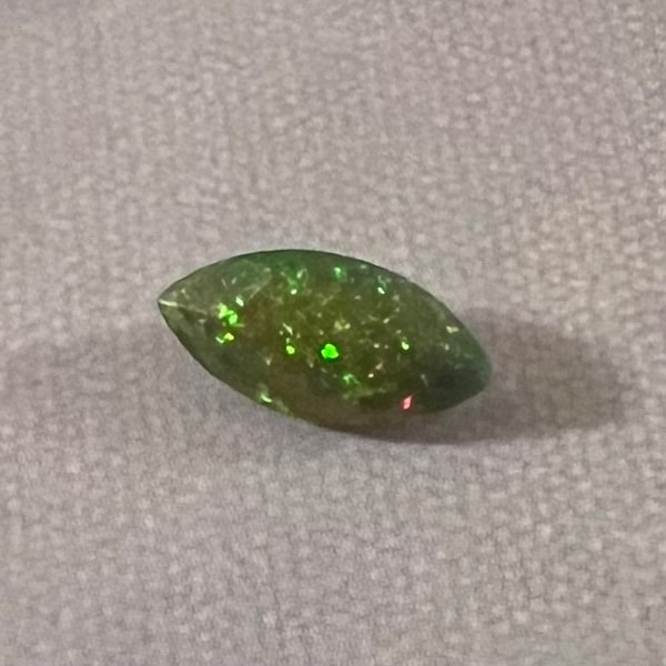 Green & Orange Fire Princess Cut Square Opal, 6 MM Loose Natural ...
