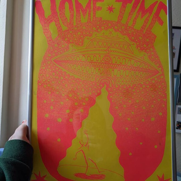 Home Time A3 Riso Print - Etsy