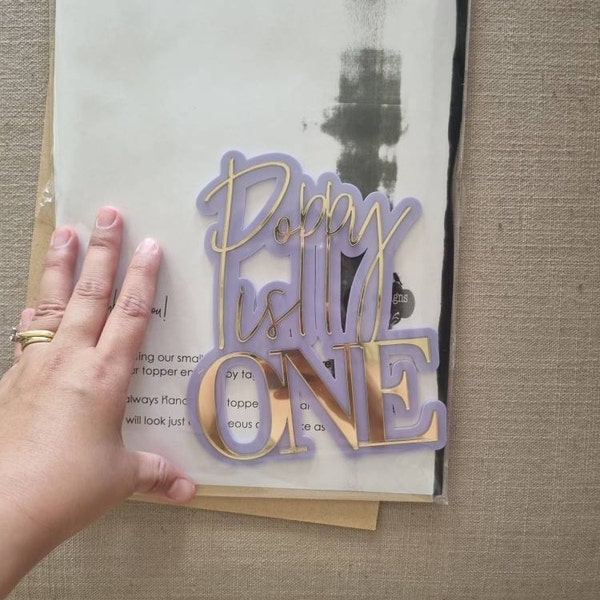 Personalised One Cake Plaque | Cake Fropper | Cake Charm | Cake Topper ...