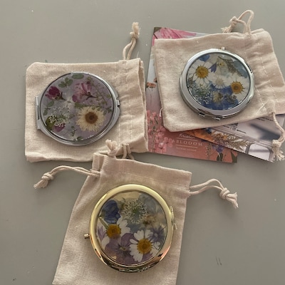 Pressed Flowers Pill Case Birth Control Pill Box Cute Pill Organize ...