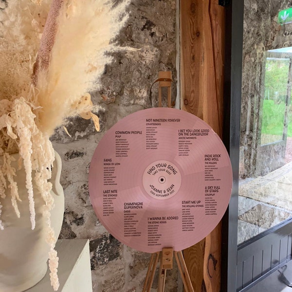 Record Shape Table Plan, 1960s, 70s, Rock and Roll, Round Music Theme ...