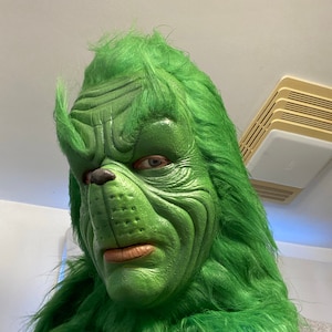 The Grinch Latex Mask Jim Carrey Movie Christmas Green Mask - Etsy