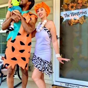 Pebbles Flintstones Halloween Costume Green & Royal Blue Set - Etsy
