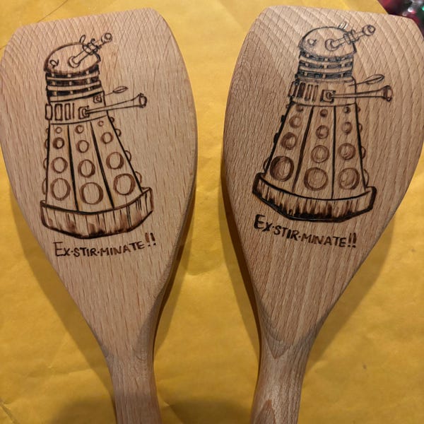 Doctor Who Inspired Wood Burned Spoon - Etsy